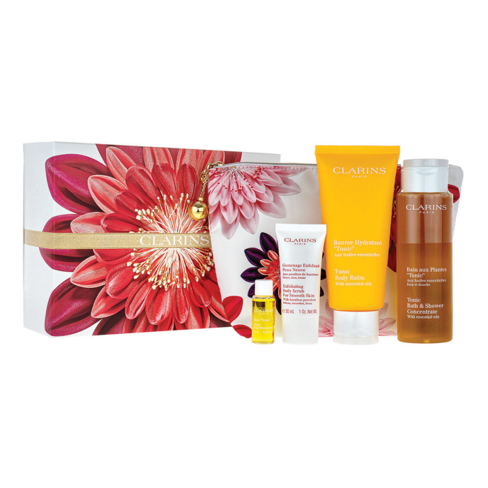 Clarins Spa At Home 4 Piece Skincare Gift Set For All Skin Types