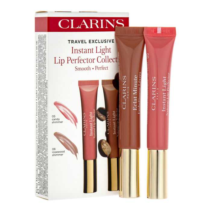 Clarins Instant Light Lip Perfector Collection Duo Set No. 05 and No. 06