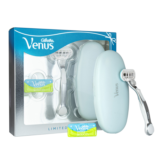 Gillette Venus Extra Smooth Platinum Razor & Travel Case Gift Set
