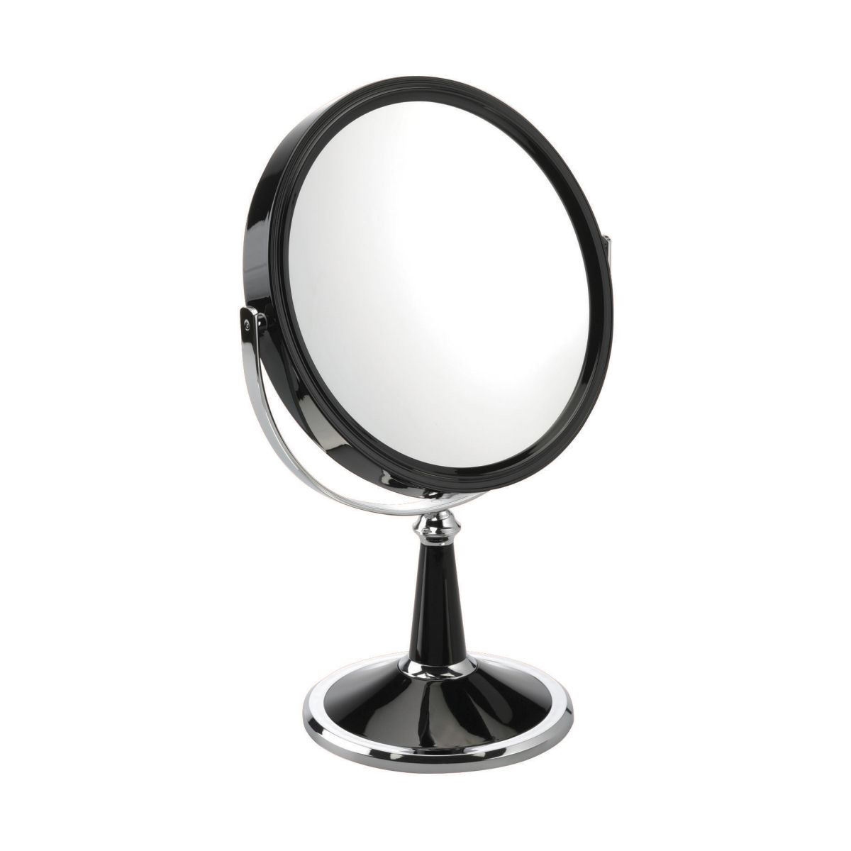 Famego Black 20cm Pedestal Mirror 10x Magnification 33cm x 20cm ...