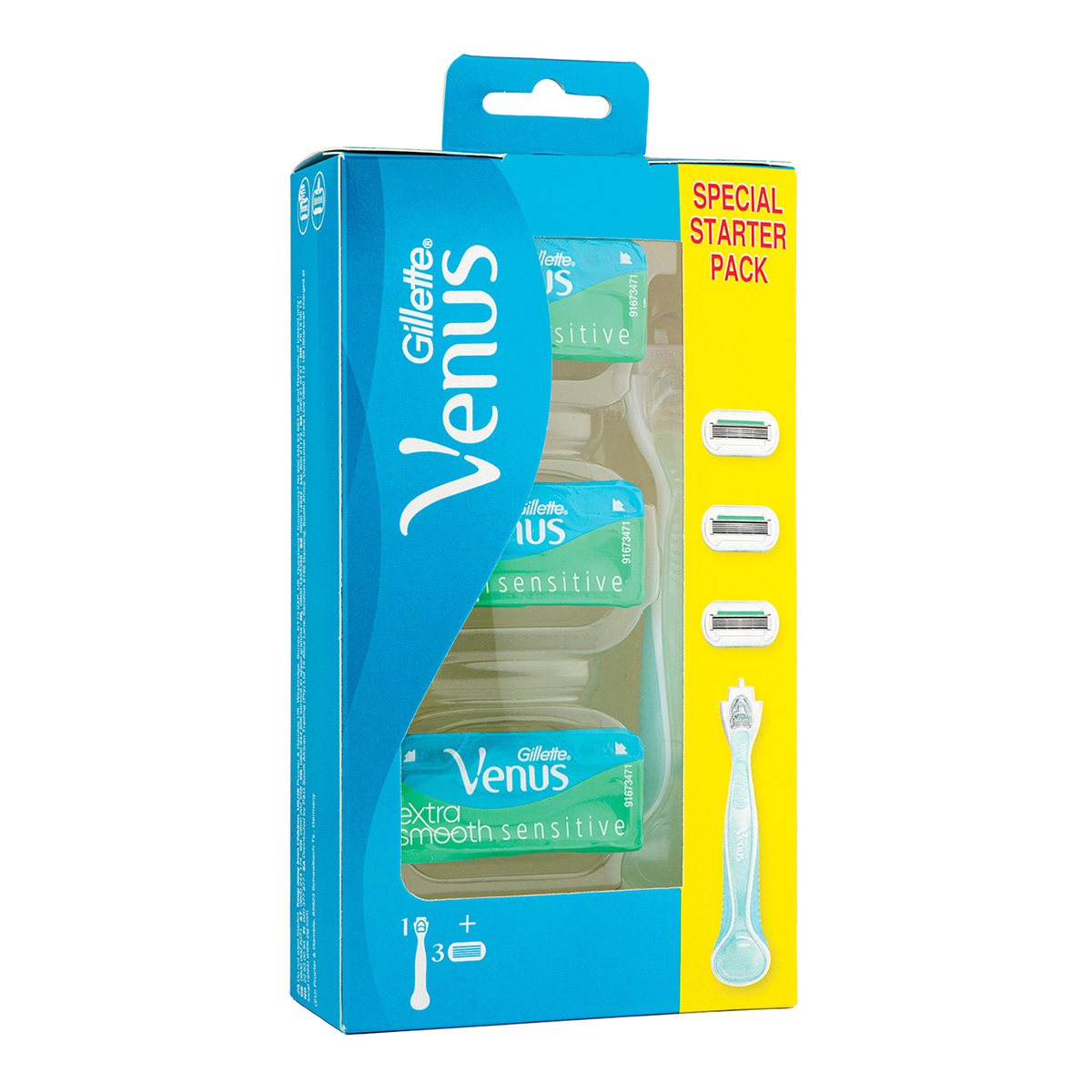 Gillette Venus Extra Smooth Sensitive Razor + 3 Cartridges | BeautyBuys ...