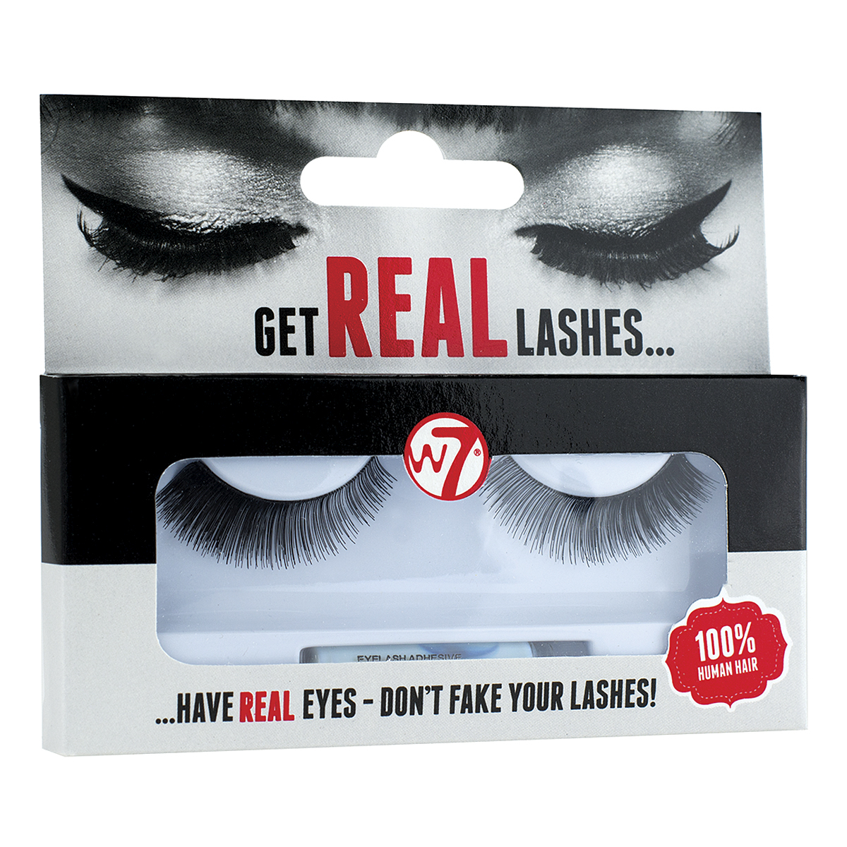 W7 Cosmetics Get Real Lashes 100% Human Hair Eyelashes HL02