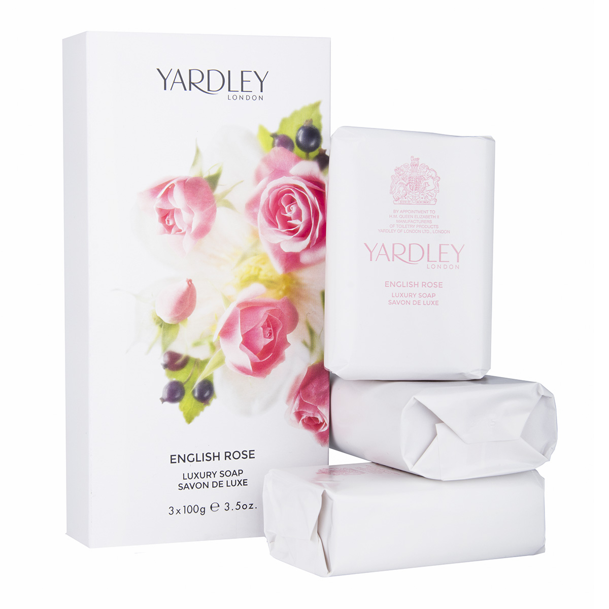 Yardley English Rose Soap Triple Pack 3 X 100G | BeautyBuys Ireland