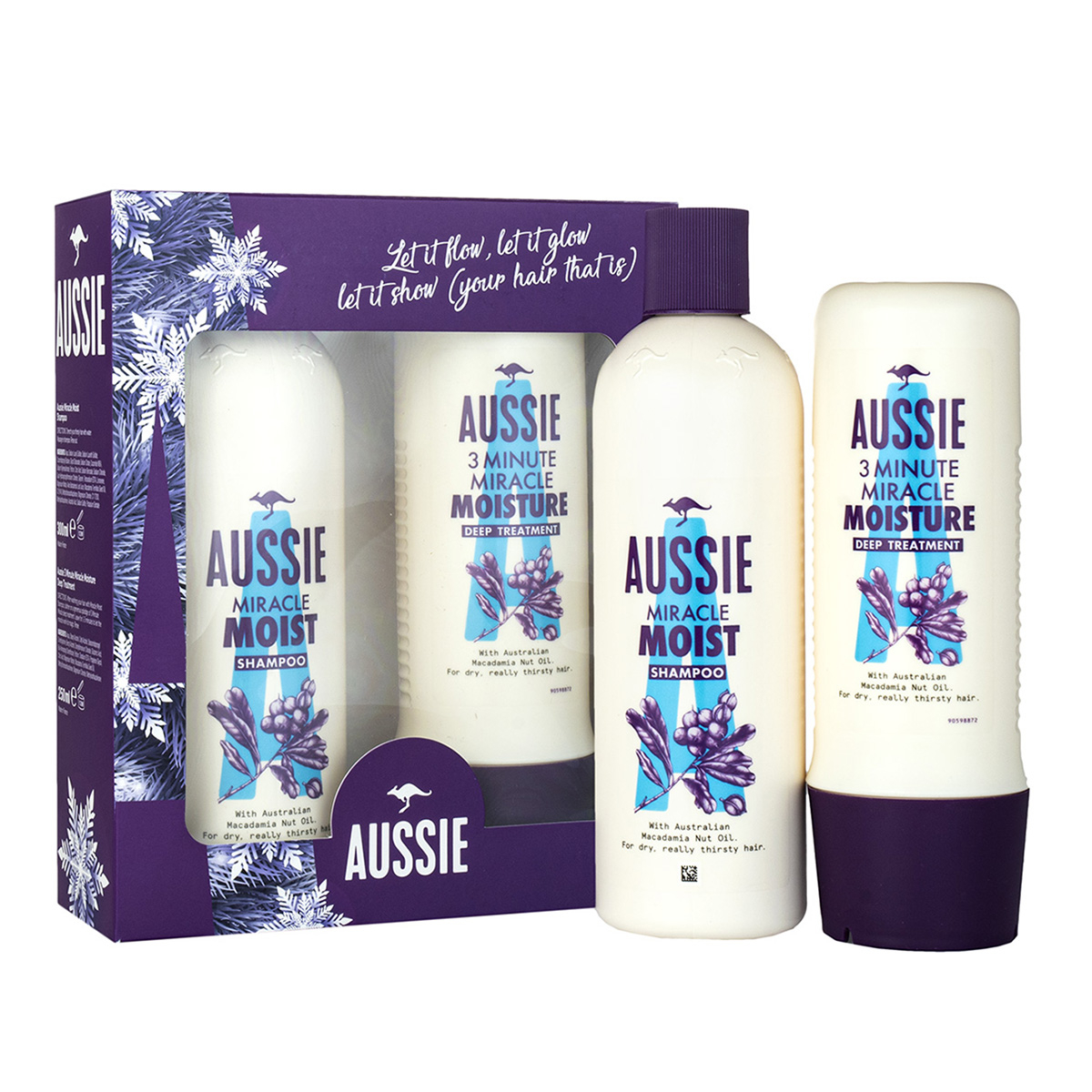 Aussie Miracle Moist Shampoo 300ml & Deep Treatment 250ml Gift Set