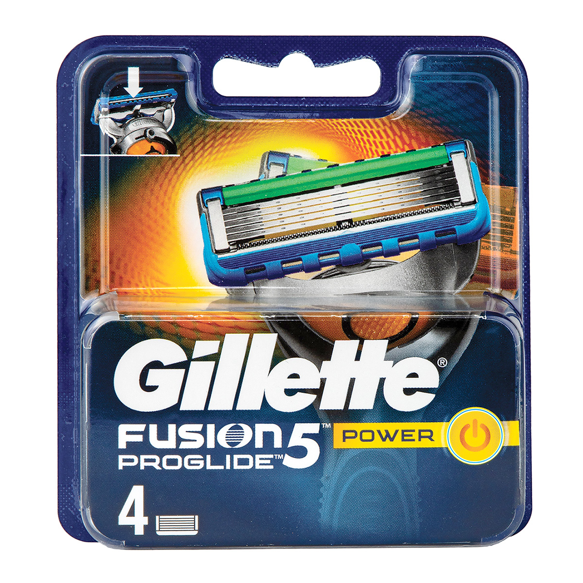 Gillette Fusion Proglide Power Razor Blades 4 Cartridges