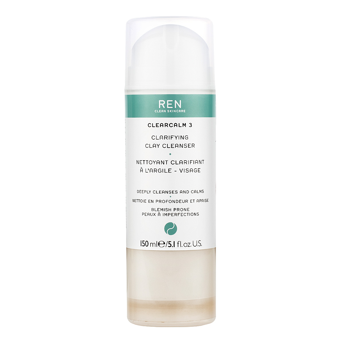 Ren Clearcalm 3 Clarifying Clay Cleanser 150ml
