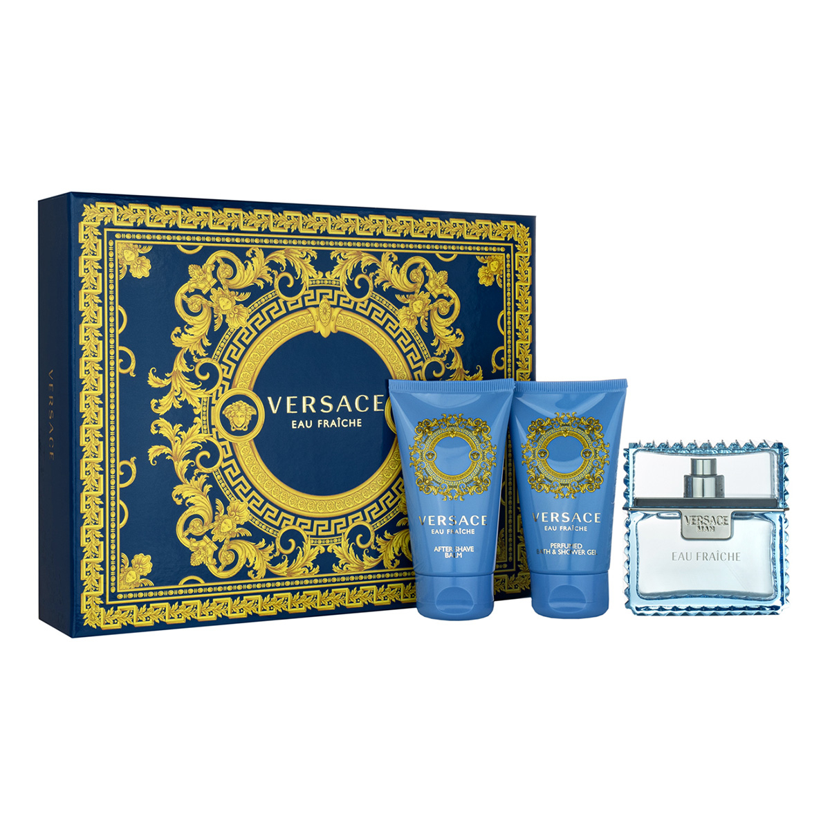 Versace Man Eau Fraiche Eau de Toilette 50ml 3 Piece Gift Set